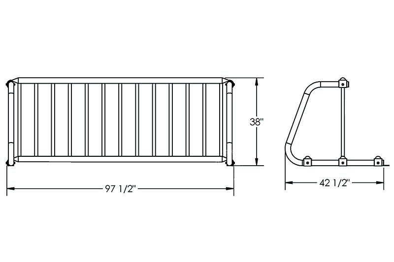 Gate Style Bike Rack | Comercial Grade | 20 Year Warranty | Coated Metal