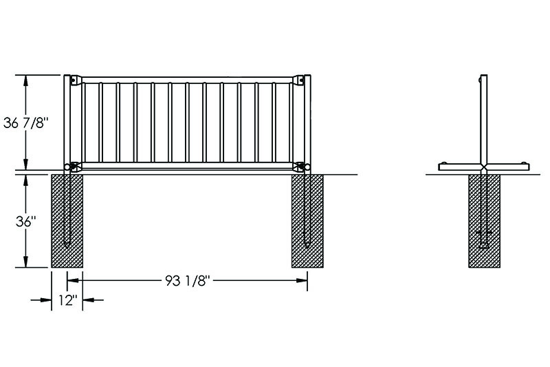 Gate Style Bike Rack | Comercial Grade | 20 Year Warranty | Coated Metal