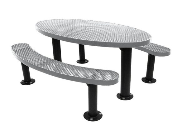 Oval Picnic Table | 20 Year Warranty | 100% Plastisol Coated | USA Made