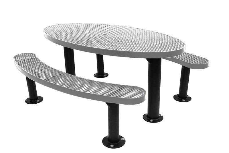 Oval Picnic Table | 20 Year Warranty | 100% Plastisol Coated | USA Made