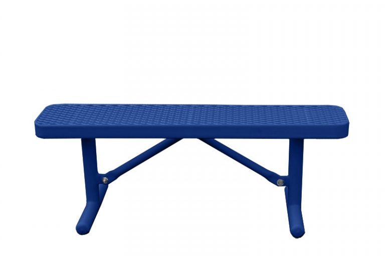 4' Free Standing Park Bench | Commercial Grade Coated Metal