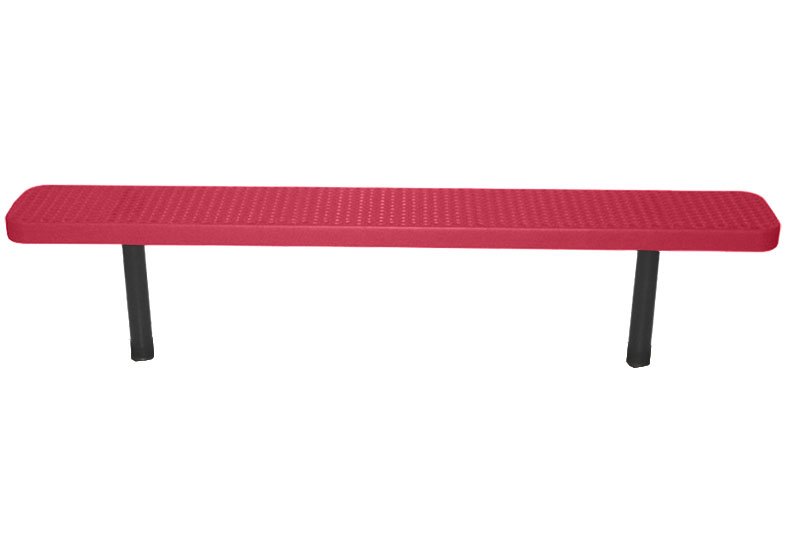 6 ft In-Ground Bench | Made in the USA | Commercial Grade Coated Metal