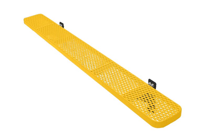 6' Wall Mount Bench | Made in USA | Commercial Grade Coated Metal