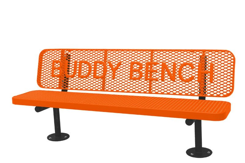Buddy Bench | 8 ft | 20 Year Warranty | Surface Mount