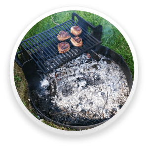 Commercial Fire Rings with Cooking Grate | Heavy-Duty | ADA Compliant