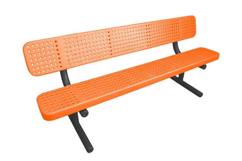 Commercial Park Bench With Backrest | Made in the USA