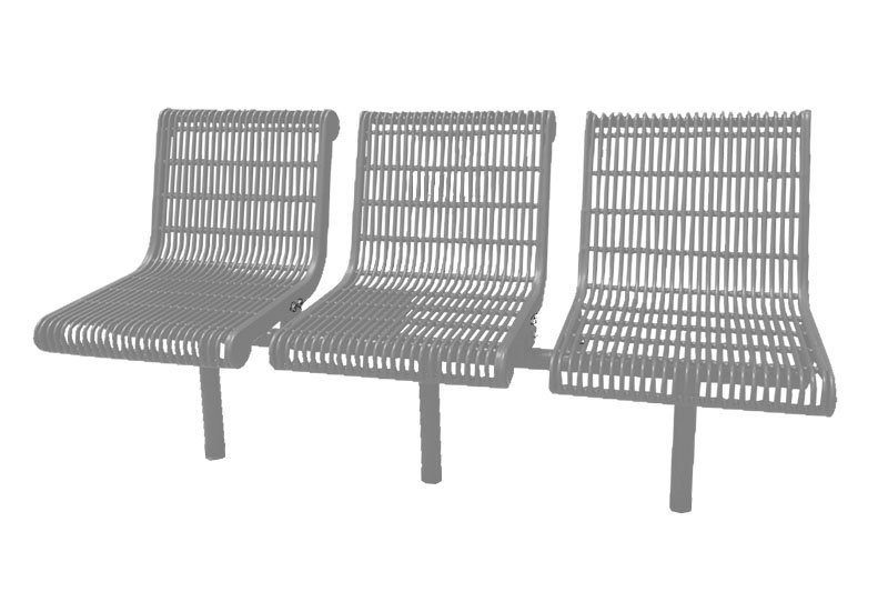 Contoured Welded Rod Bench | 3-Seats | 100% Plastisol Coated