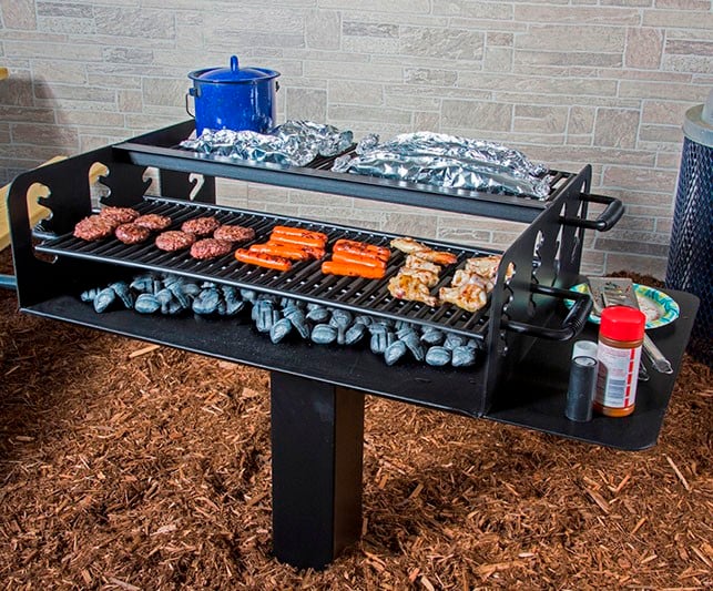 Group Grill with Pedestal | 36" x 28" x 10" Cooking Area