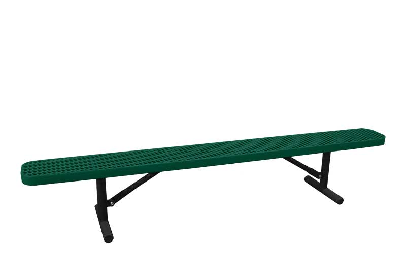 Free Standing Park Bench | 8ft | Commercial Grade Coated Metal