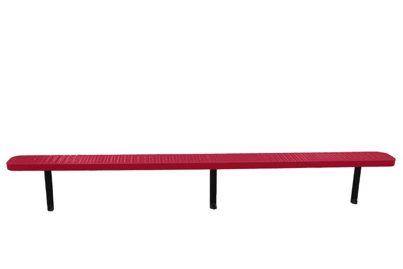 10 ft Expanded Metal In-Ground Bench | Made in the USA | 100% Plastisol ...