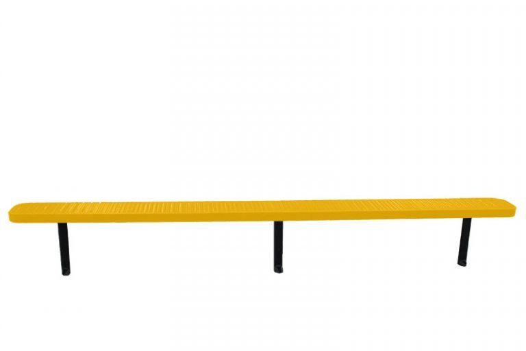 10 ft In-Ground Bench | Made in the USA | Commercial Grade Coated Metal