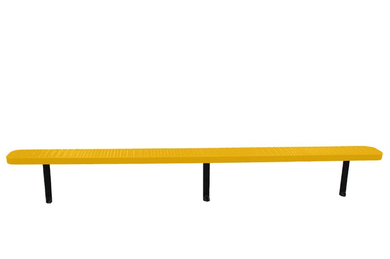 10 ft In-Ground Bench | Made in the USA | Commercial Grade Coated Metal