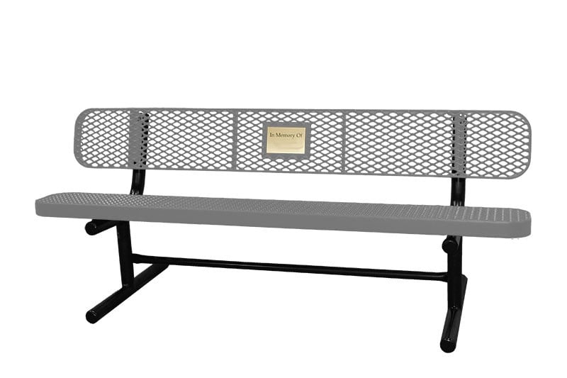 6 ft Portable Memorial Bench With Plaque | Contract Grade