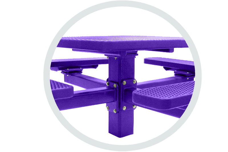 In-Ground Picnic Table | Heavy-Duty | 20-Year Warranty & USA Made