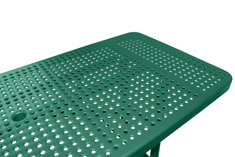 In-Ground Picnic Table | 8' | Coated Metal | USA Made | 20 Year Warranty