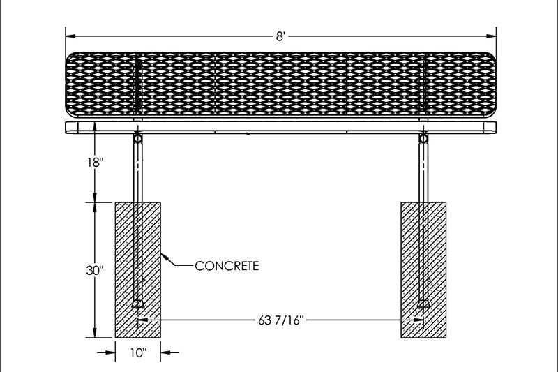 8' Customized Bench | Commercial Quality | 26 characters fit on Backrest!