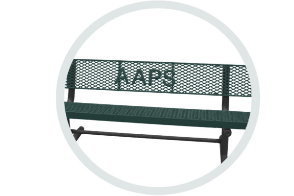 8' Custom Lettered Bench | Use up to 26 Characters | 20 Year Warranty