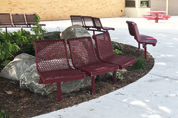 6 Ft. In-Ground Grand Contour Park Bench | 3 Seats | Commercial Quality