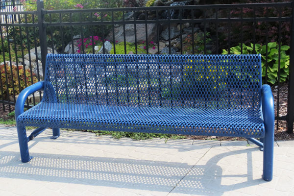 6' Contoured Park Bench With Surface Mount | Made in USA