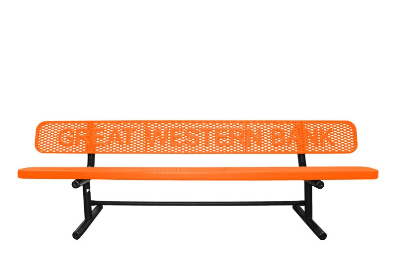 8' Custom Lettered Bench | Use up to 26 Characters | Commercial Quality