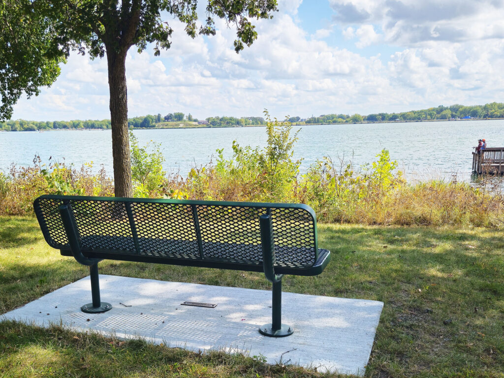 6' Surface Mount Commercial Park Bench | 20 Year Warranty | USA Made