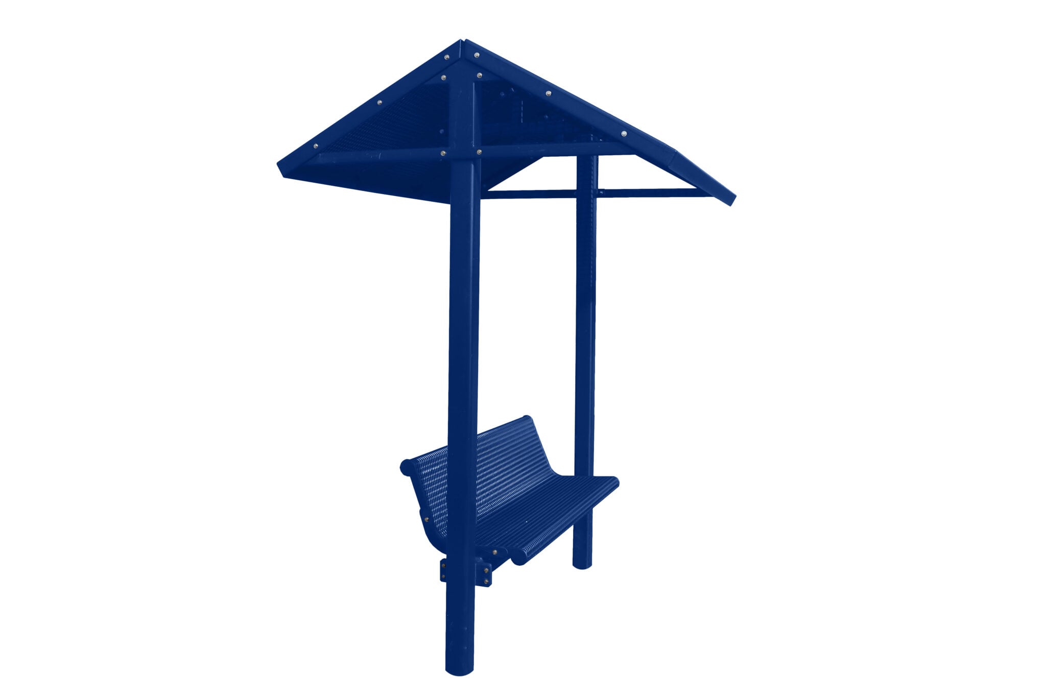 Shaded Bench | 6' Contour Seat | Direct Bury Mount - Premier Polysteel